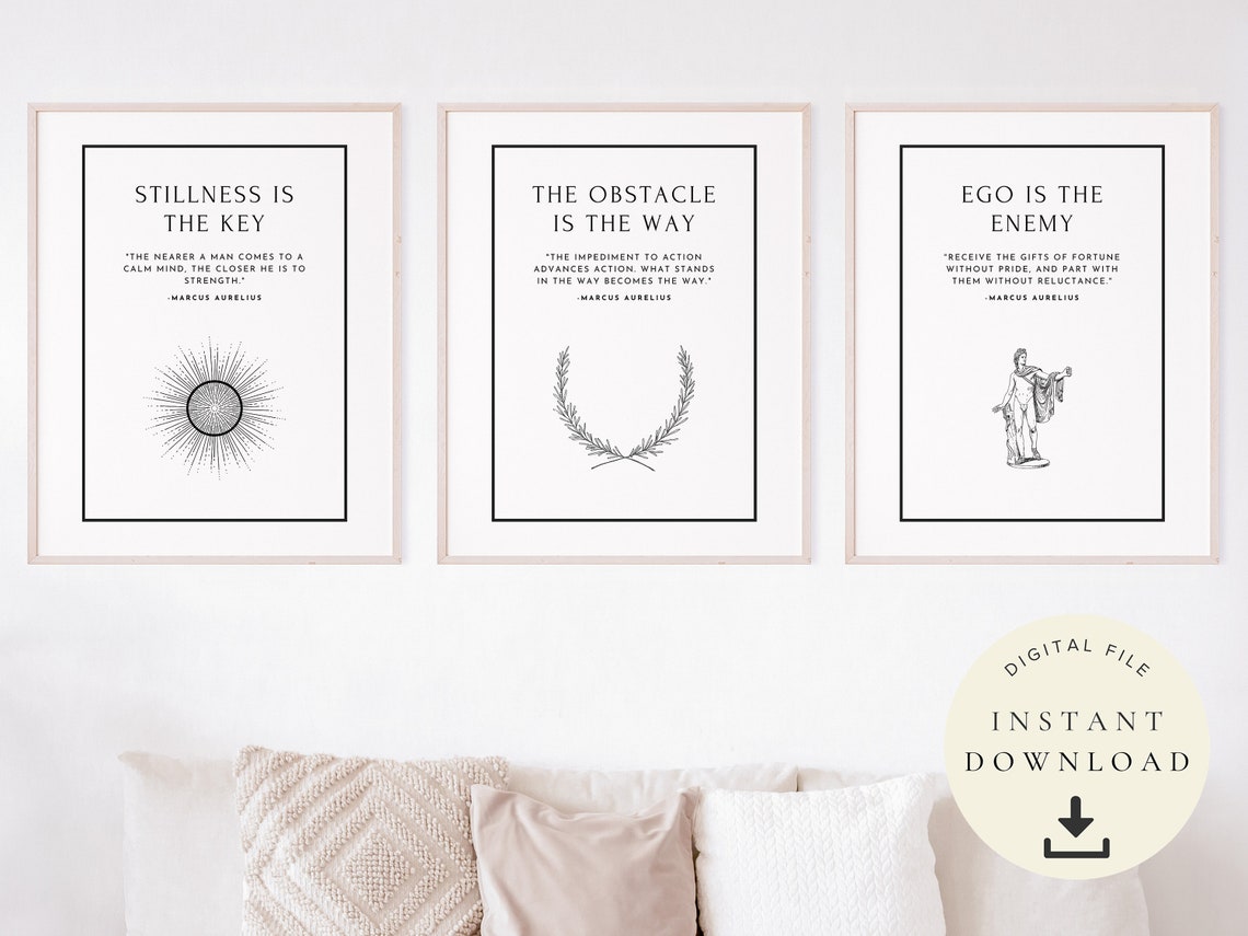 Ryan Holiday Stoic Poster Stoicism Art the Obstacle is the | Etsy