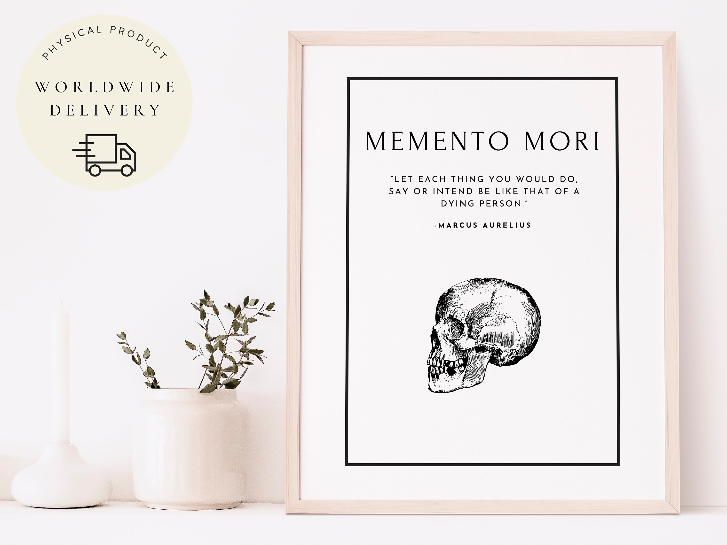 Memento Mori Poster, Print Stoic Quote , Marcus Aurelius Poster ...