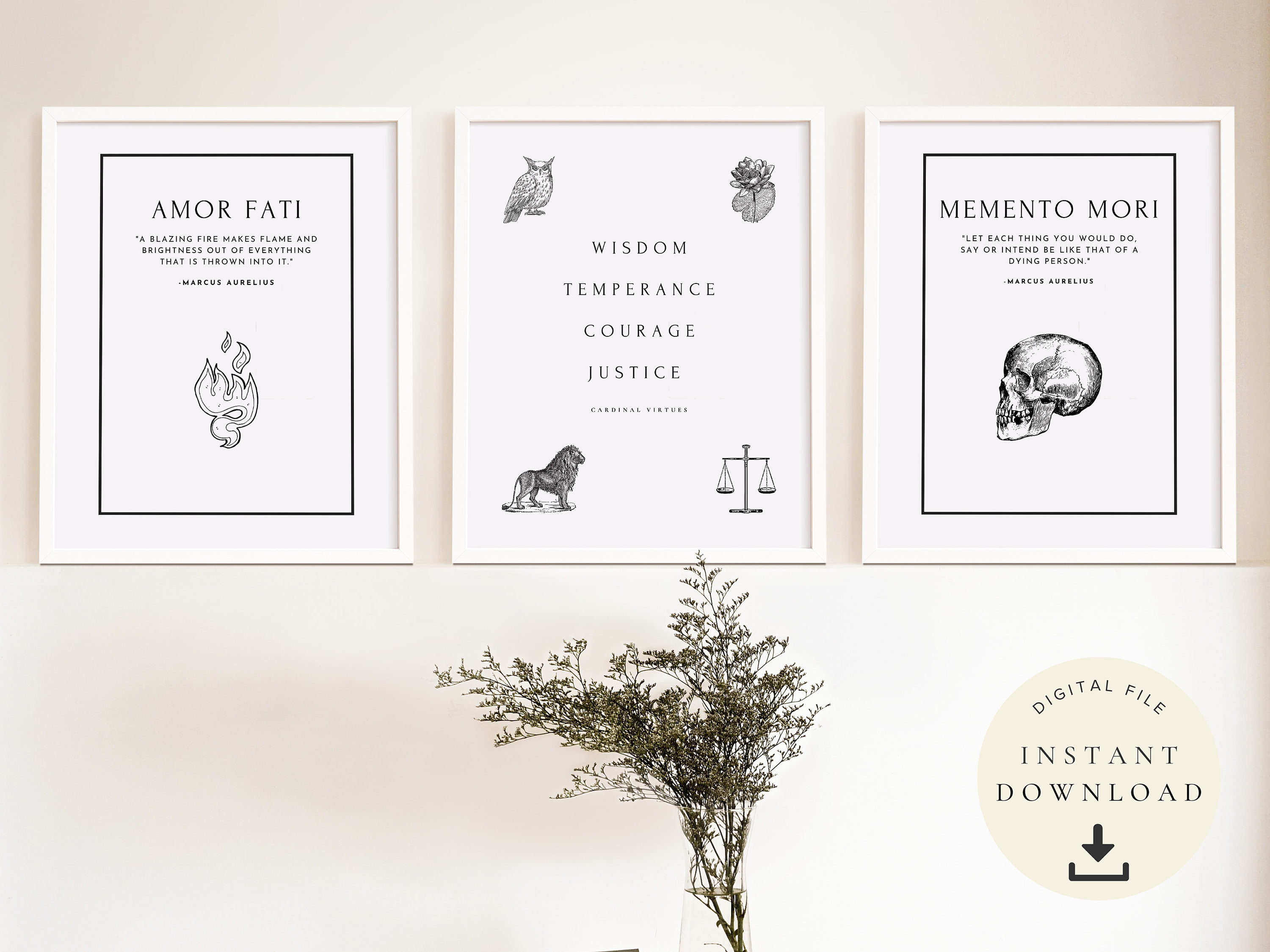 Stoic Poster Stoicism Art Meditations Amor Fati Print - Etsy UK