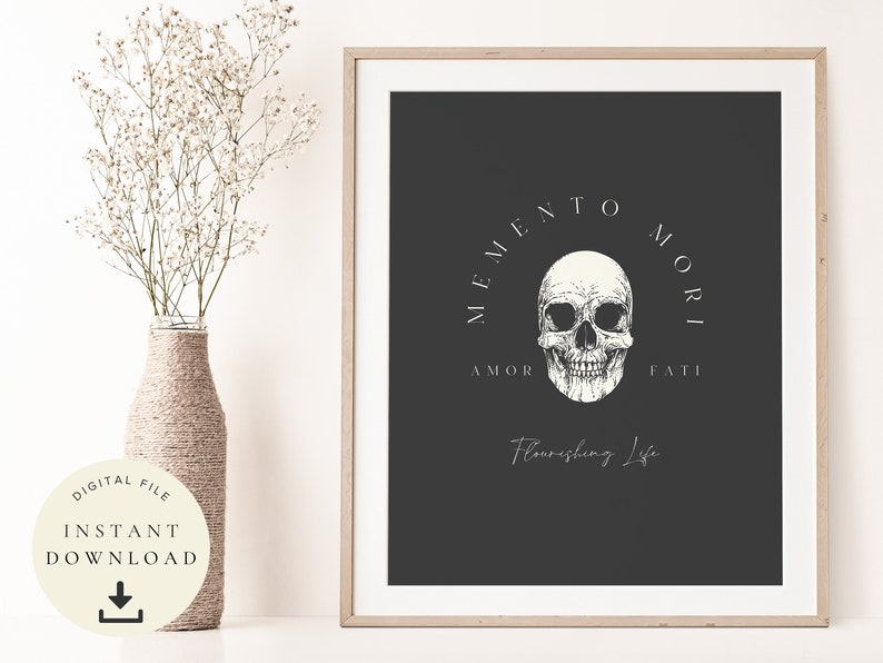 Amor Fati Art Print Memento Mori Picture Stoic Decor - Etsy