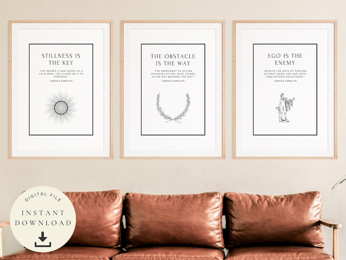 Ryan Holiday Stoic Poster Stoicism Art the Obstacle is the | Etsy