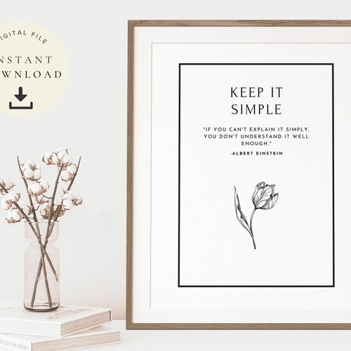 Albert Einstein Art Physics Quote Graduation Gift Theory of - Etsy