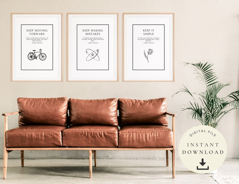 Albert Einstein Art, Physics Quote, Graduation Gift, Theory of ...