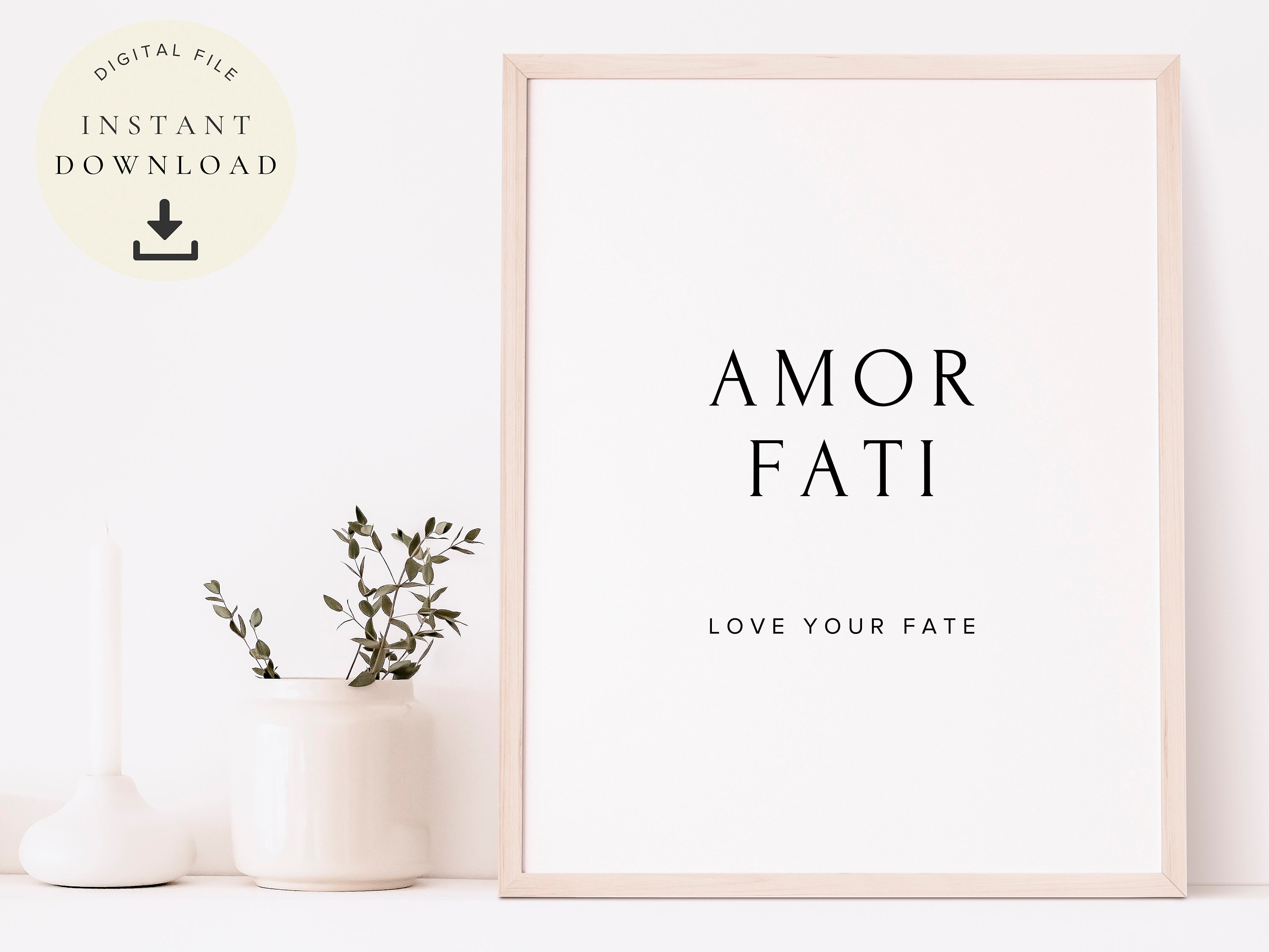 Amor Fati Poster, Love of Fate, Stoic Art, Stoicism Print, Motivational ...