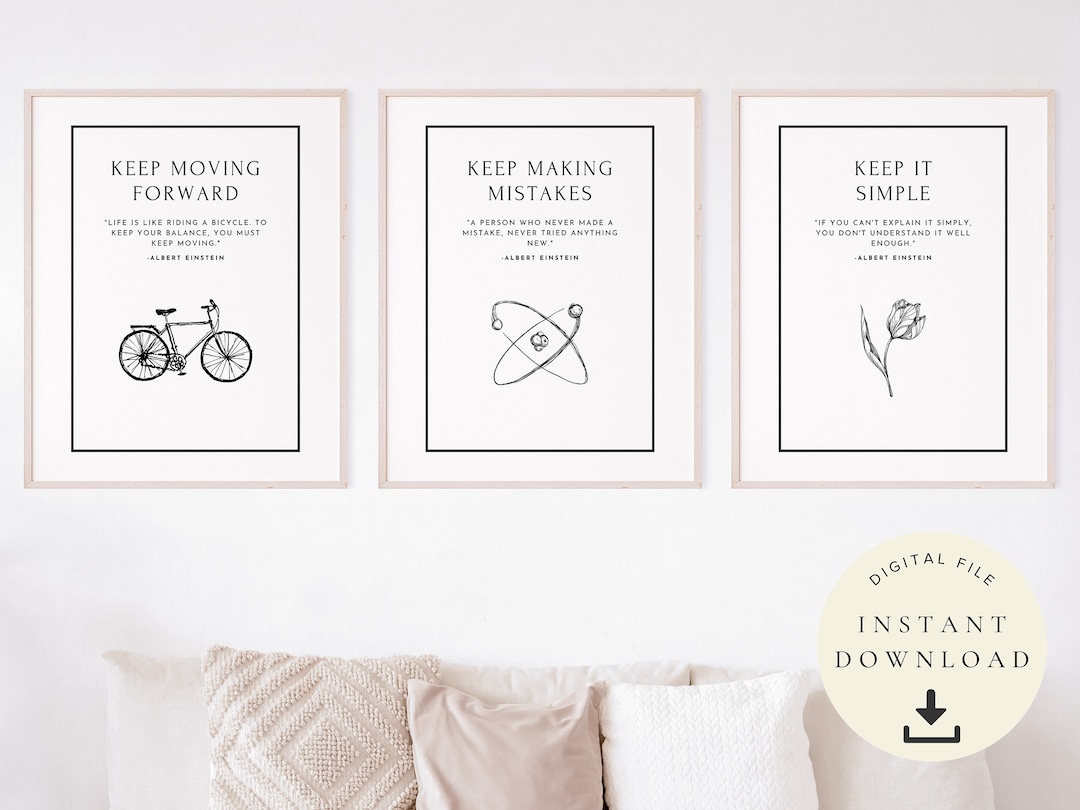 Albert Einstein Art, Physics Quote, Graduation Gift, Theory of ...