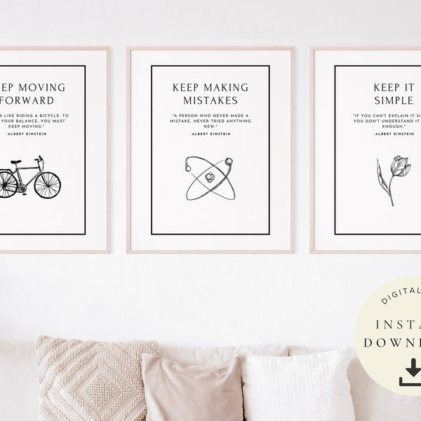 Albert Einstein Physics Poster - Etsy