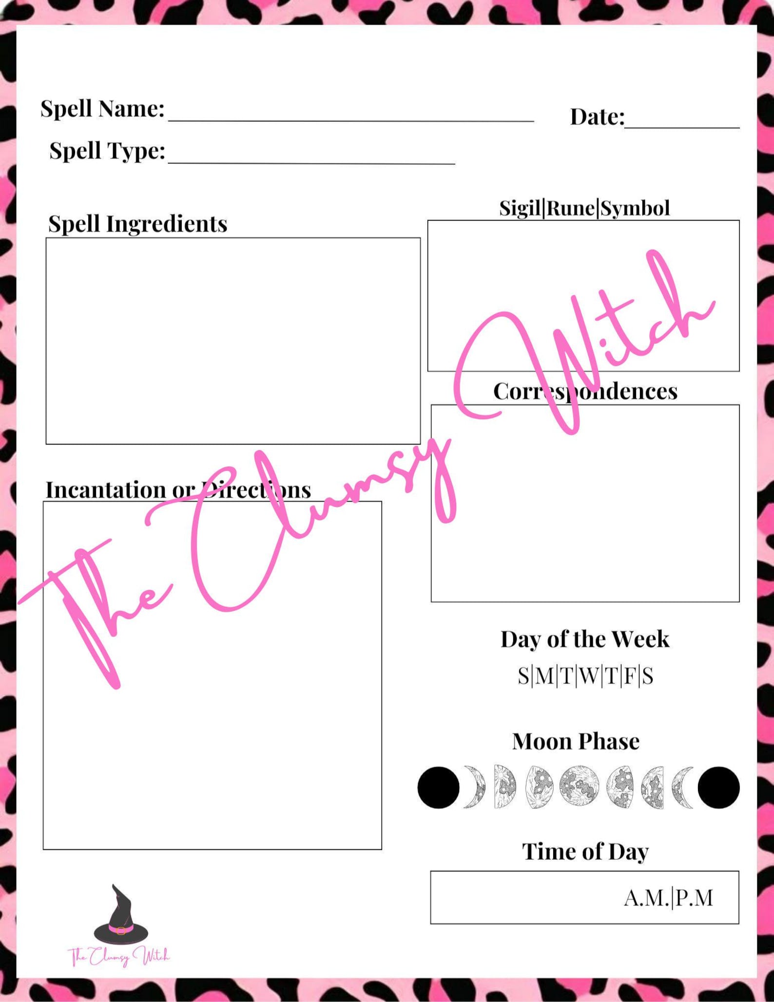 Spell Templates Digital Download - Etsy