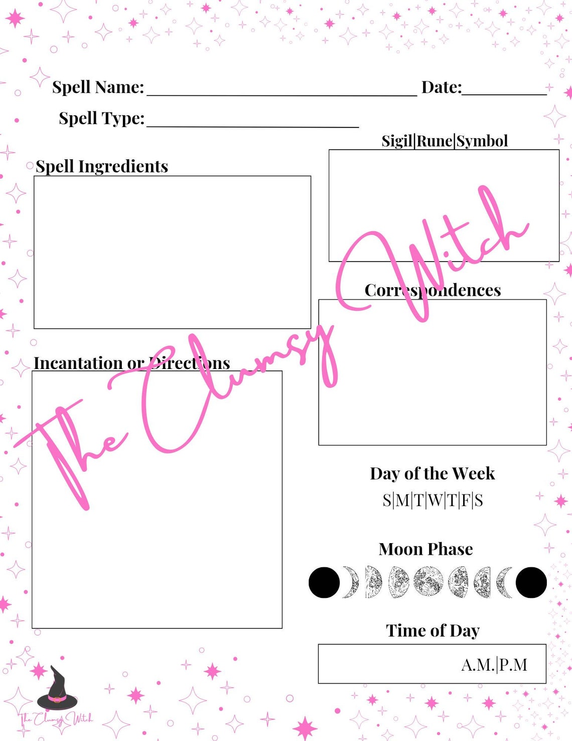 Spell Templates Digital Download - Etsy