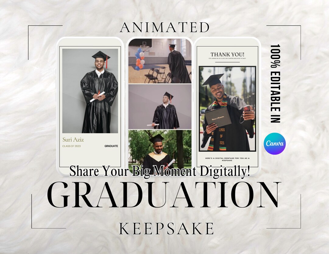 Graduation Digital Montage Keepsake With Video and Still Picture ...