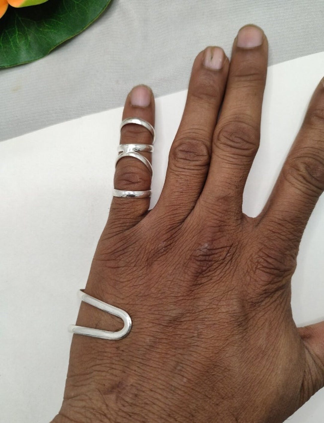 Silver Pinky Ring Arthritis Trigger Splint Ring 925 Sterling Silver ...