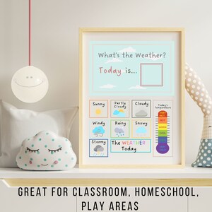 Weather Chart, Educational Kids Learning Chart of Weather and ...