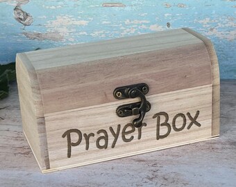 Prayer Box Small Treasure Chest for Prayers Bible God Christianity ...