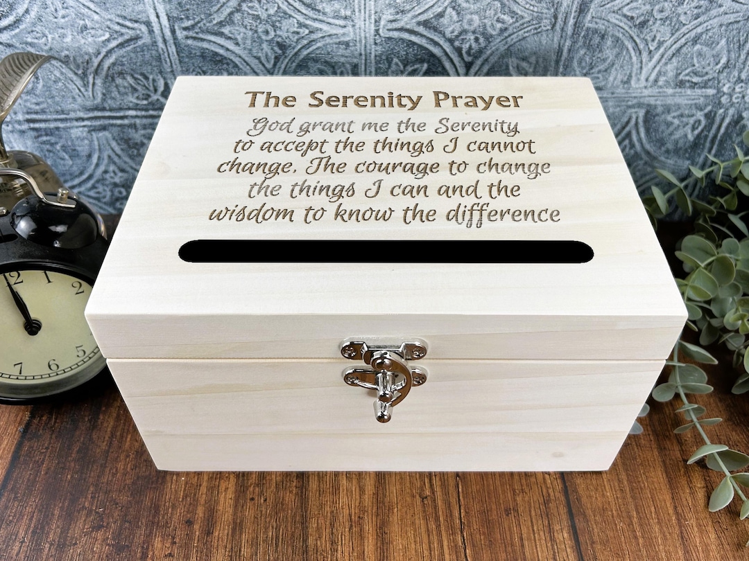 Serenity Prayer Wooden Box - Prayers - Gratitude - Milestone Keepsakes ...