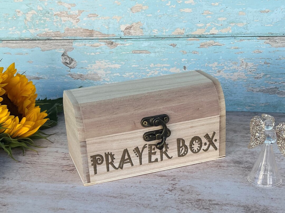 Prayer Box Small Treasure Chest for Prayers Bible God Christianity ...