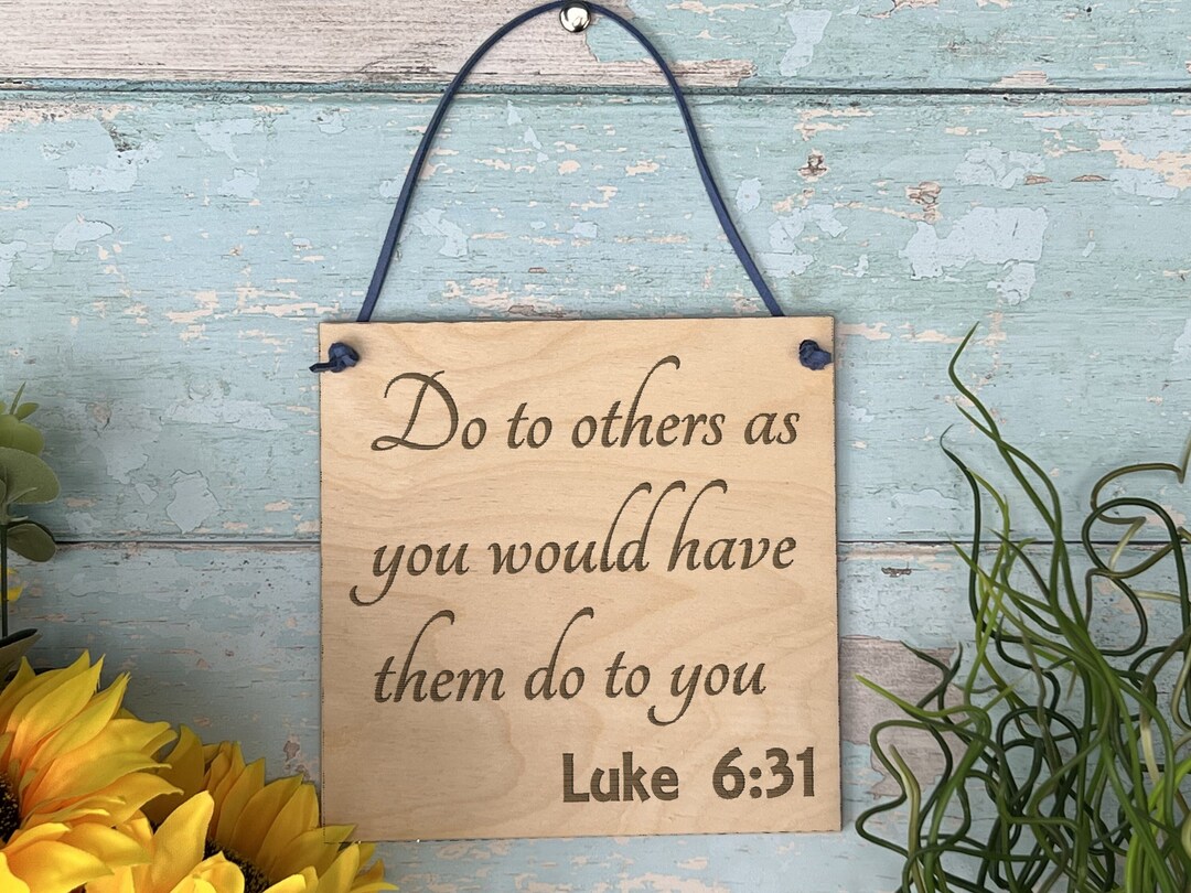 Luke 6:31 Christian Bible Quote Wall Plaque Confirmation Christening ...