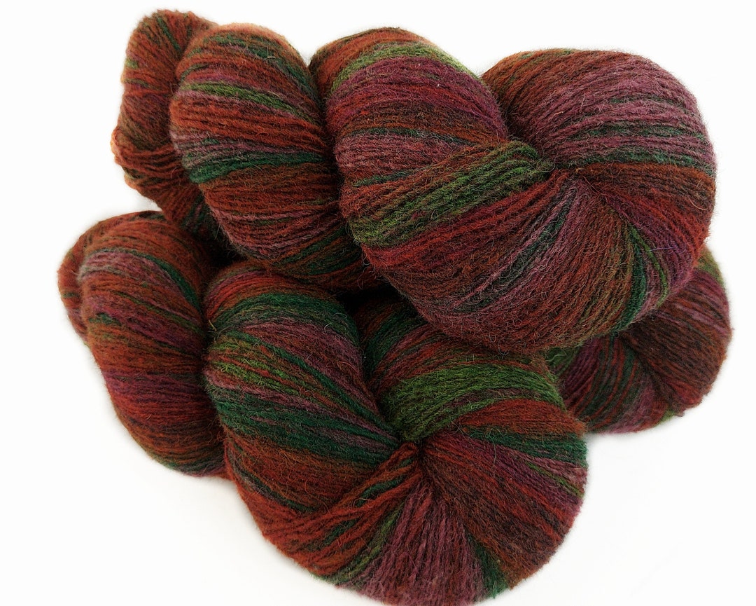 100% Natural Wool Yarn, Lace Weight Yarn Hand Dyed - Etsy
