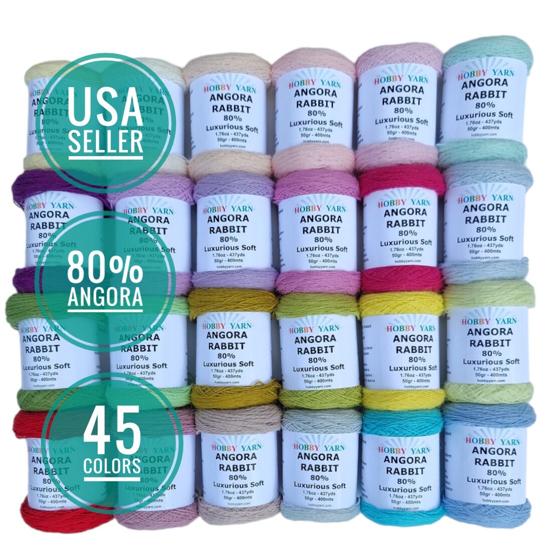 Angora Natural Yarn Lace Weight Hobby Yarn for DIY Crochet - Etsy