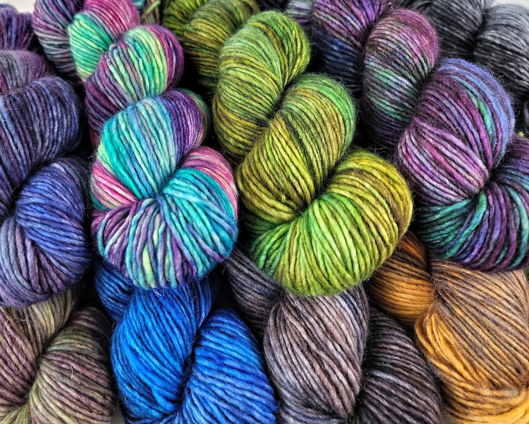 100% Merino Wool Yarn Hand Dyed 216yds - Etsy