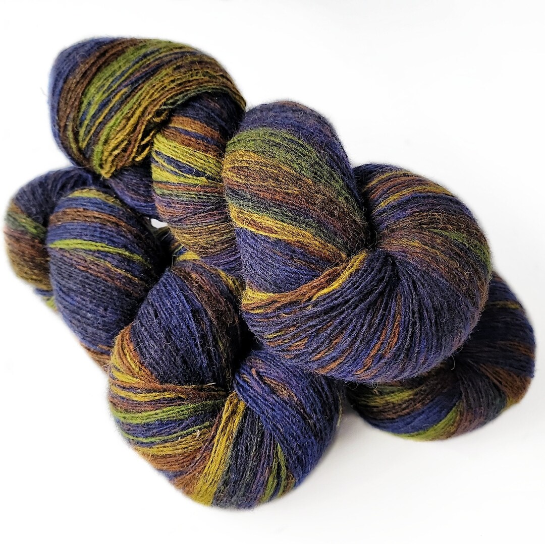100% Natural Wool Yarn, Lace Weight Yarn Hand Dyed - Etsy