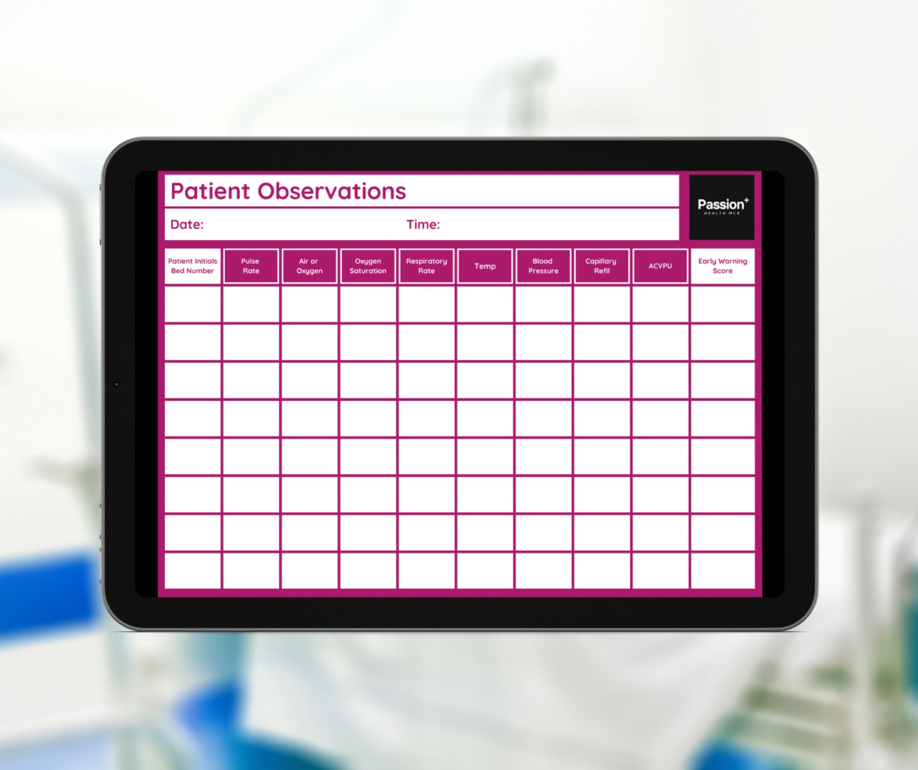 Patient Observation Template NEWS2 - Etsy