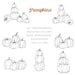 Fall Clipart, Pumpkin Line Art, Autumn Clipart, Hand Drawn Pumpkins and ...