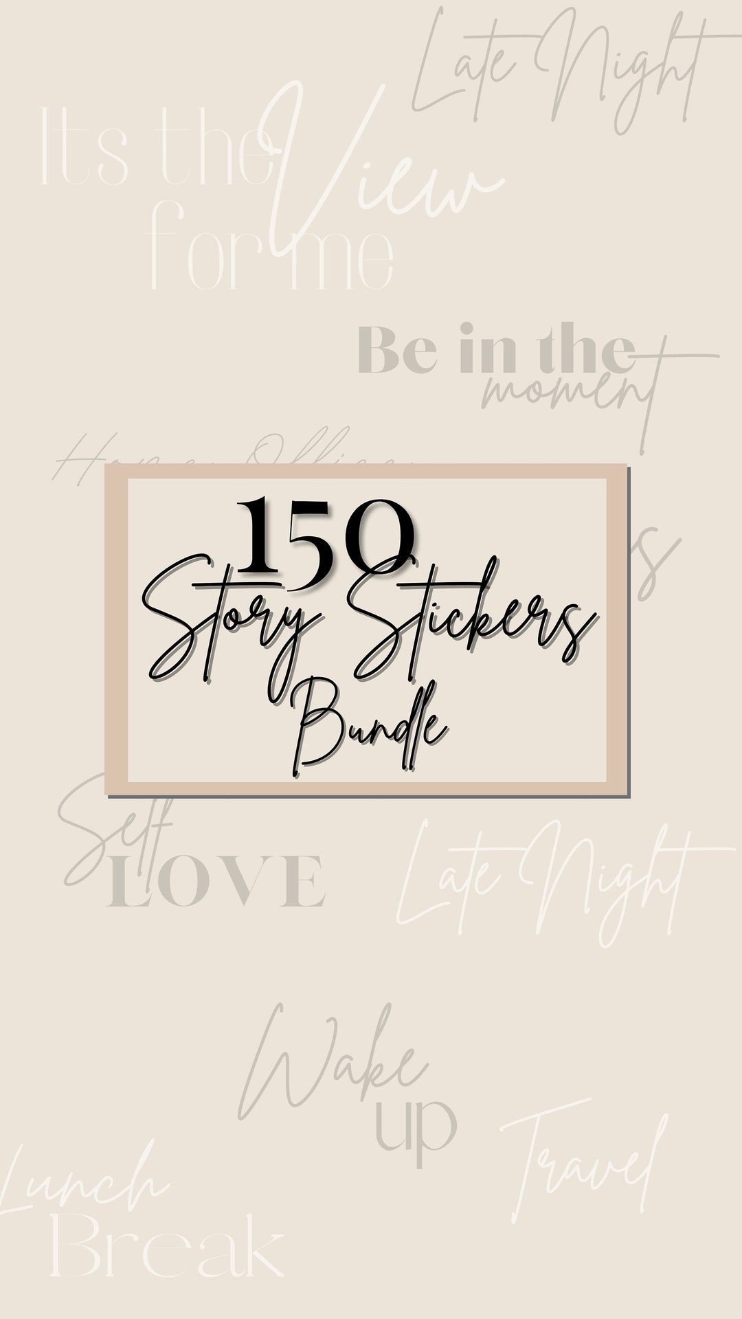 150 Story Sticker Bundle, Instagram Stickers, Social Media Influencers ...