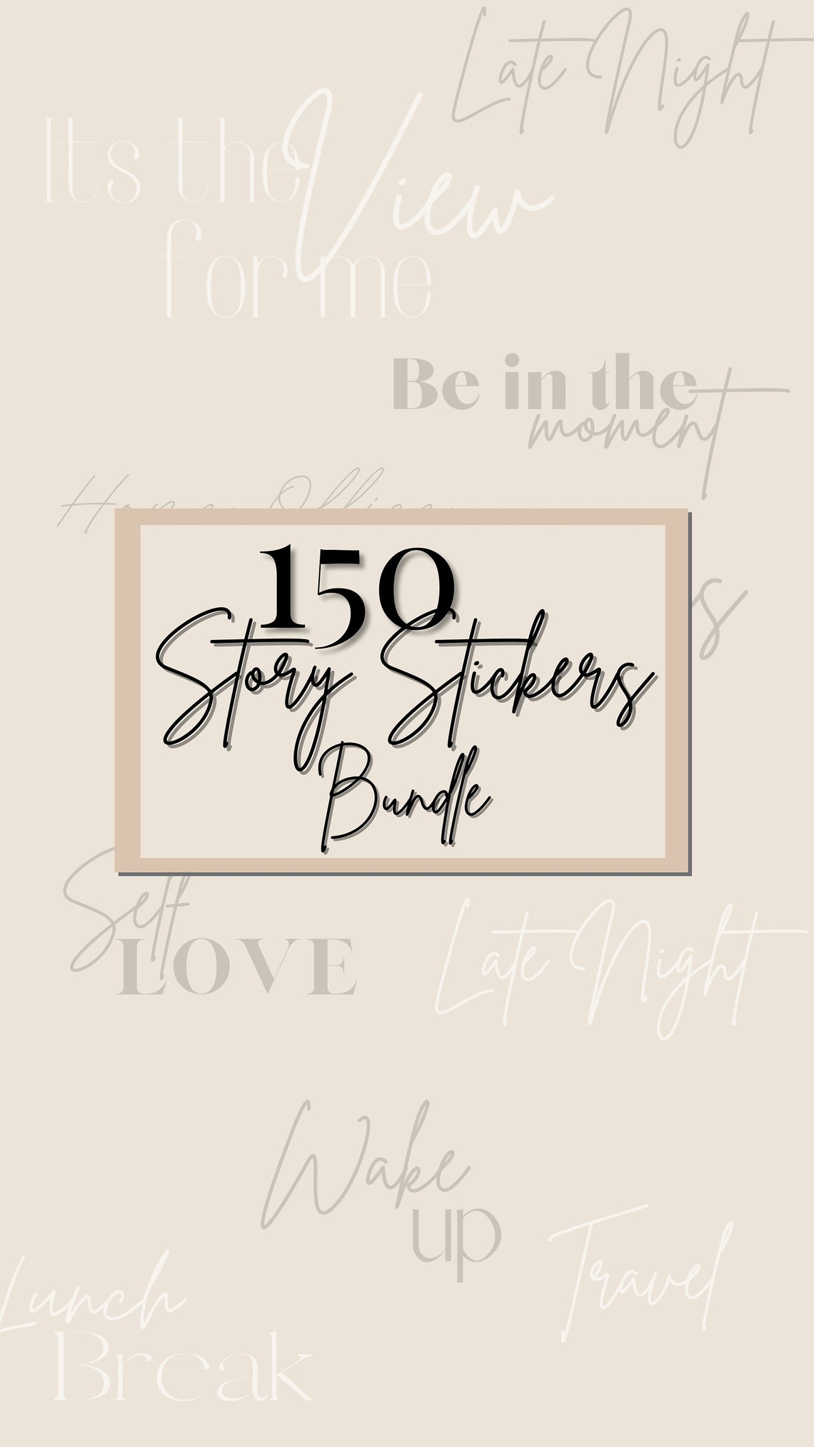 150 Story Sticker Bundle, Instagram Stickers, Social Media Influencers ...