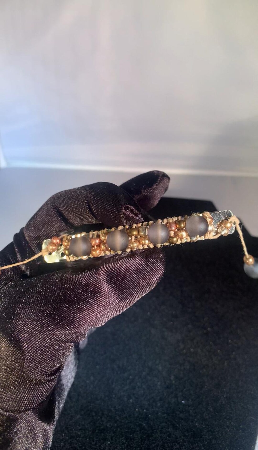 ROMANTIC NIGHT Hair Jewelry Barrette | 3 Inch Handmade Glass Beaded ...