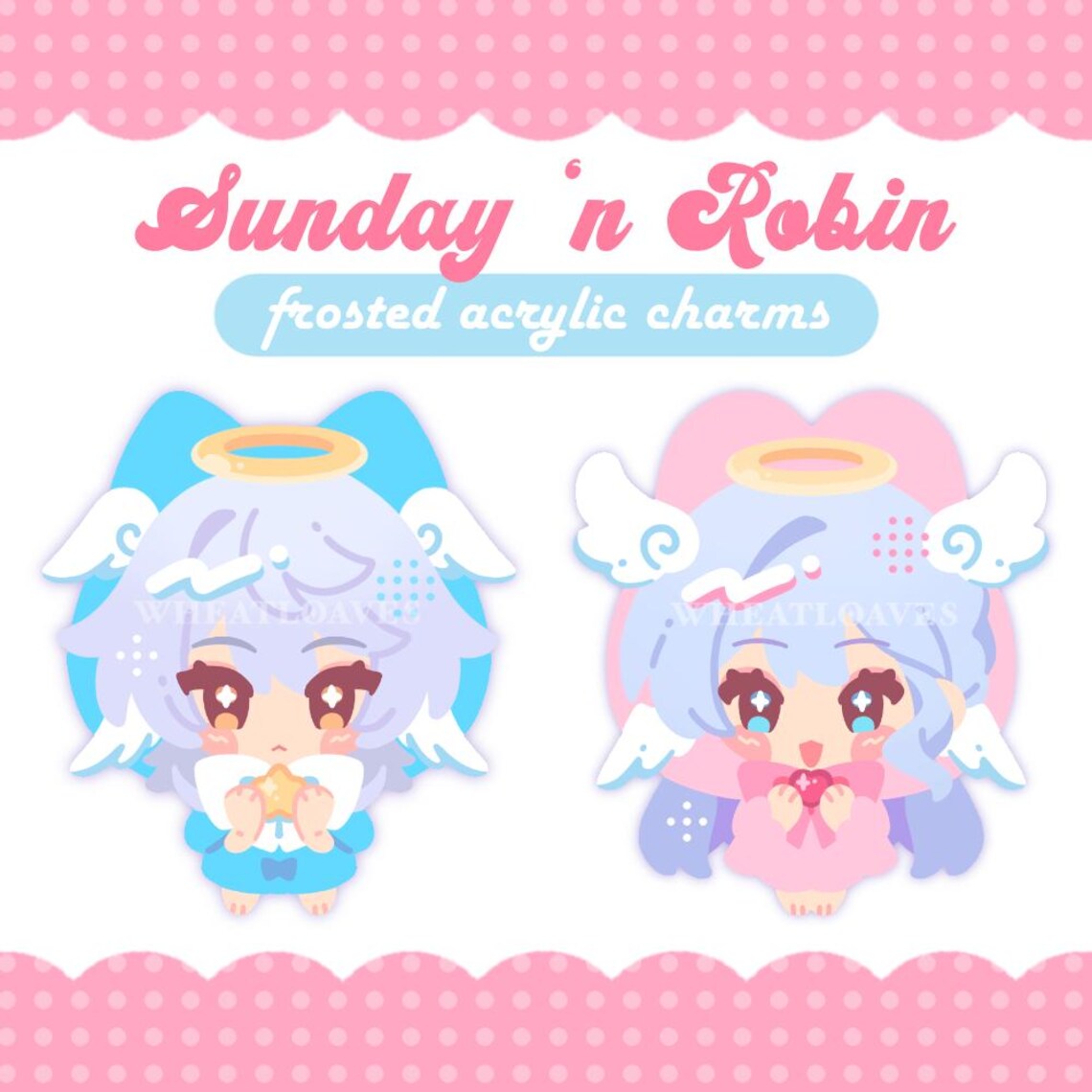 Honkai Star Rail Sunday Robin Angels | 2.5 Inch Frosted Acrylic ...
