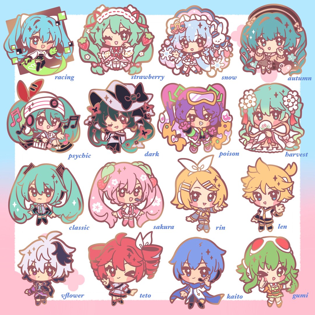 Vocaloid Miku Vflower Gumi Teto Kaito Len Rin | 2 Inch Enamel Pins - Etsy
