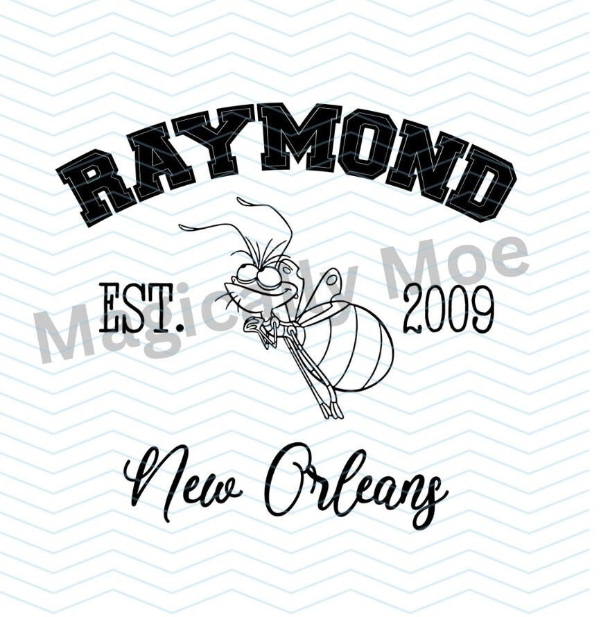 Princess and the Frog Ray College Tee Style SVG - Etsy