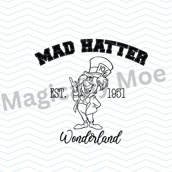 Mad Hatter Svg - Etsy