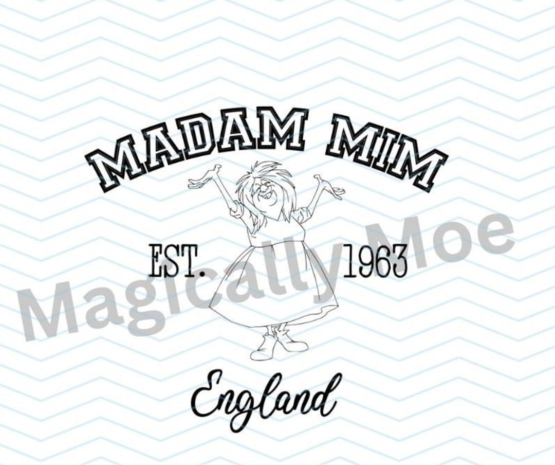 Sword and the Stone Madam Mim College Style Tee SVG - Etsy
