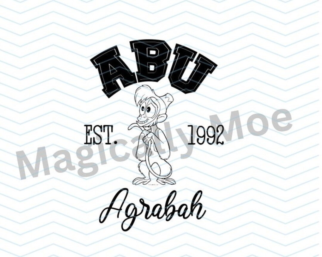 Aladdin Abu College Style Tee SVG - Etsy