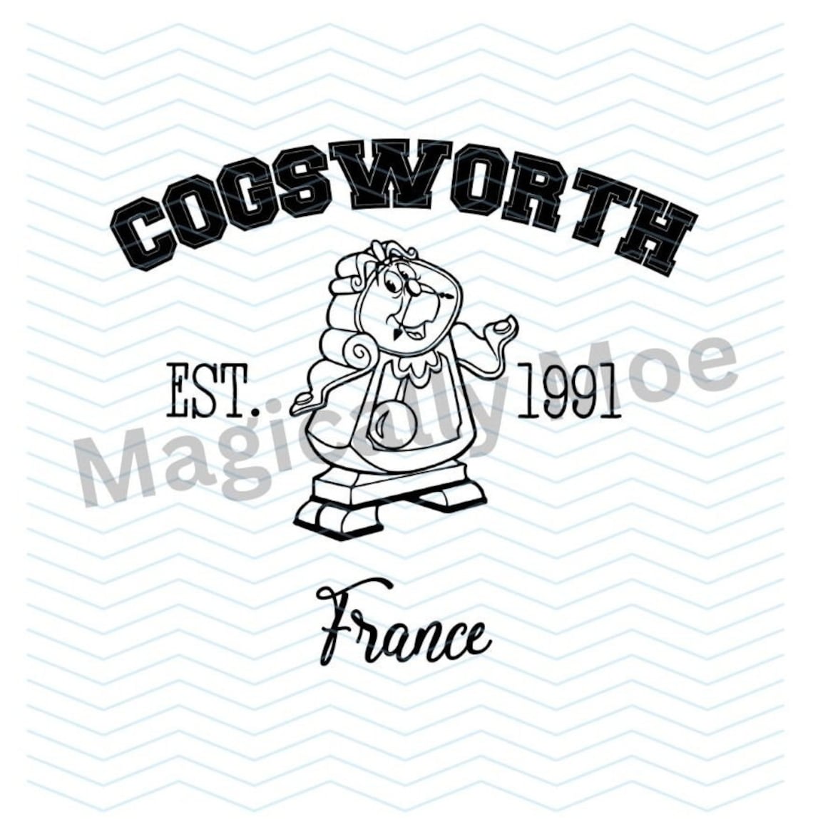 Beauty and the Beast Cogsworth SVG File - Etsy