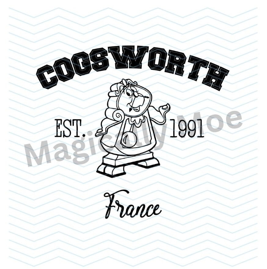 Beauty and the Beast Cogsworth SVG File - Etsy