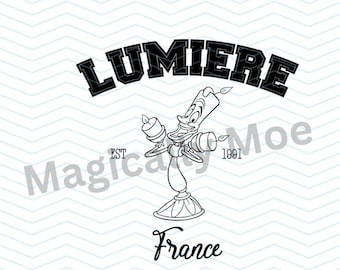 Lumiere SVG Cogsworth SVG Beauty and Beast Sketch Disneysvg Cut File ...