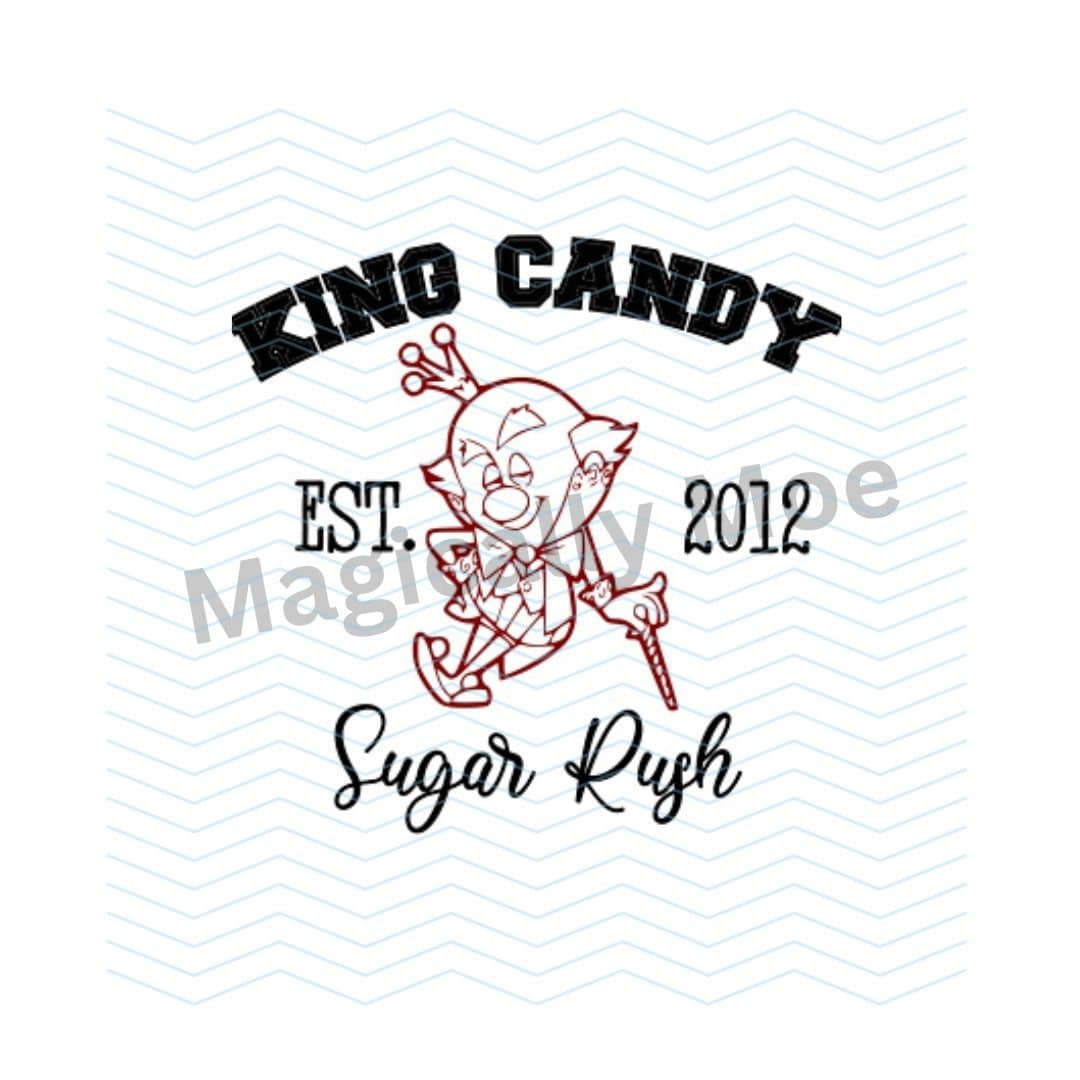Wreck It Ralph King Candy College Style Tee SVG - Etsy