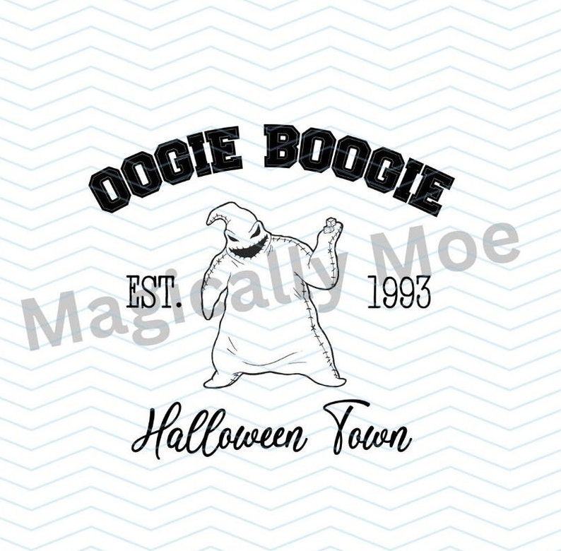 Nightmare Before Christmas Oogie Boogie College Tee SVG - Etsy