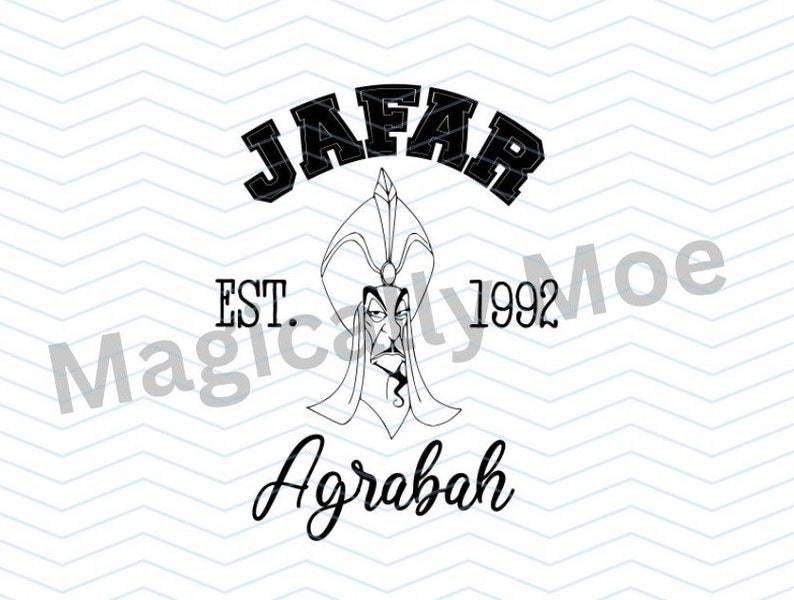 Aladdin Jafar College Style Tee SVG - Etsy