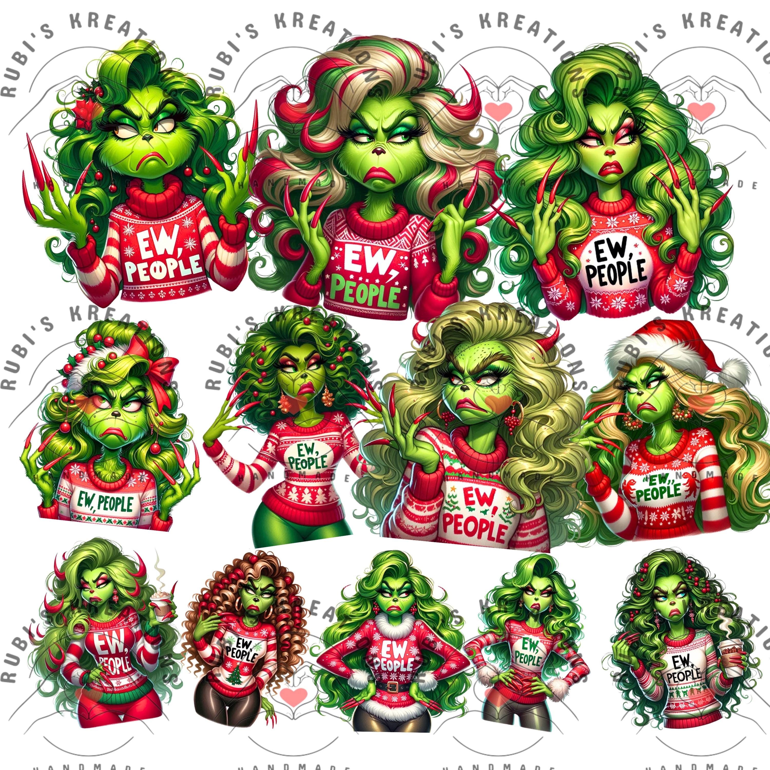 Grinchiana PNG Collection - Lady Grinch Digital Downloads for Christmas ...
