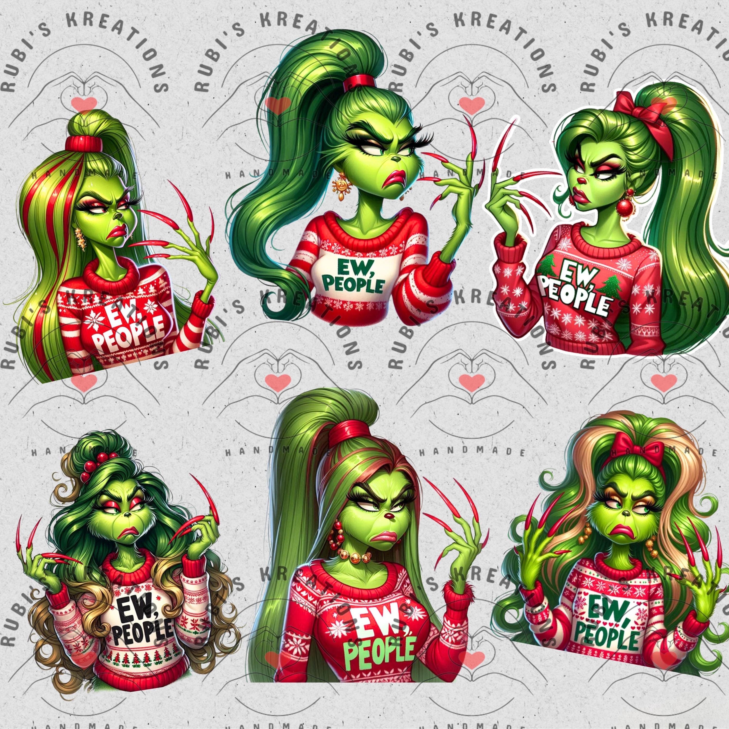 Grinchiana PNG Collection - Lady Grinch Digital Downloads for Christmas ...