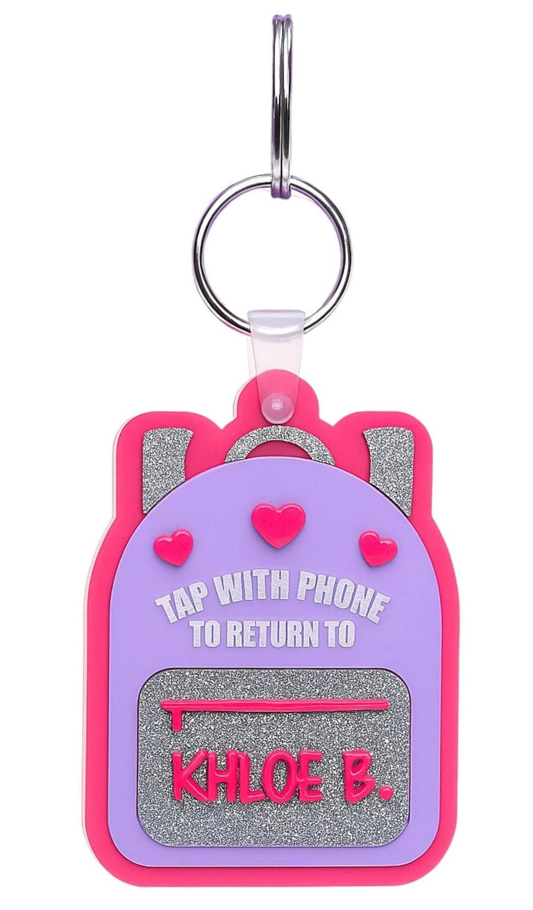 Acrylic NFC Backpack Tag - Custom Emergency Contact & Return Tag for ...