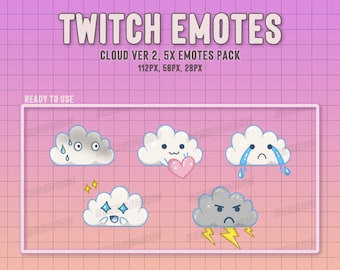 Cute Cloud Emotes - Etsy