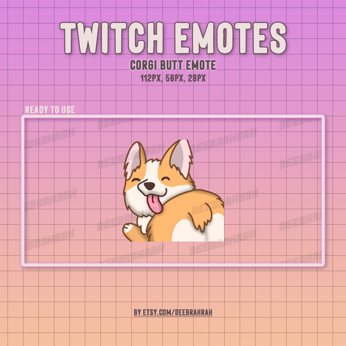Corgi Emote | Twitch Emotes | Cute Emotes | Kawaii Twitch Emotes ...