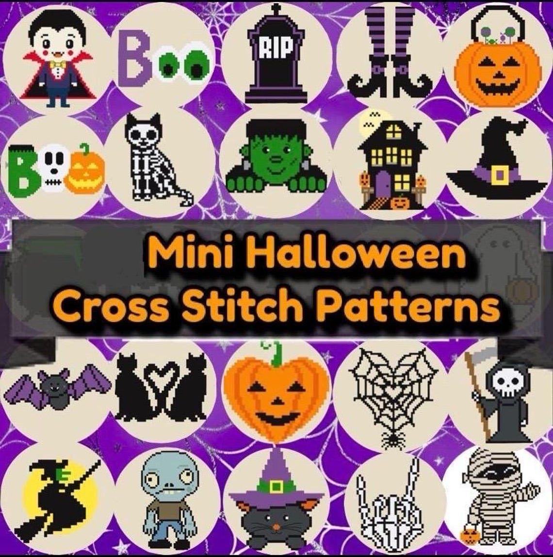 Halloween Section Cross Stitch Pattern Bundle, Gift Cross Stitchers ...