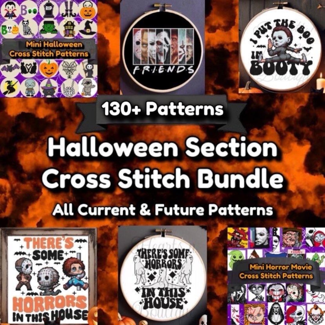 Halloween Section Cross Stitch Pattern Bundle, Gift Cross Stitchers ...