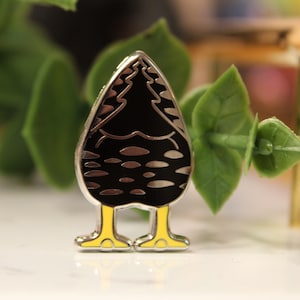 Black Enamel Chicken Butt Pin, Funny Pin, Chicken Lover Gift, Chicken ...