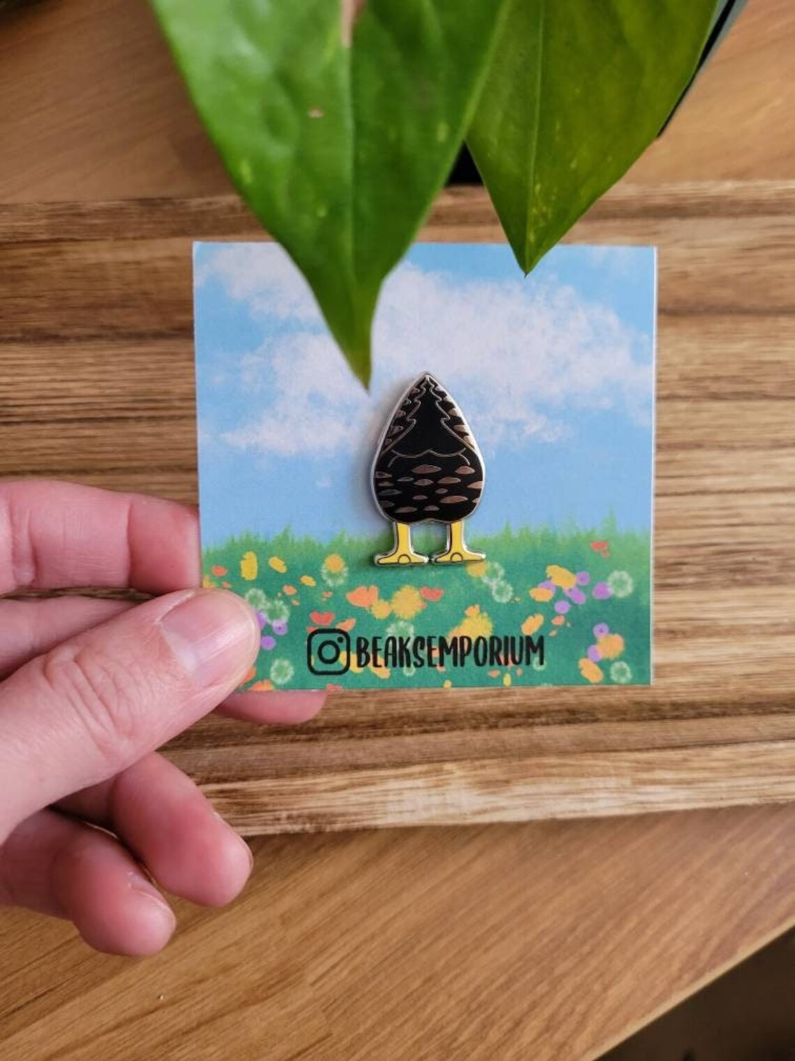 Black Enamel Chicken Butt Pin Funny Pin Chicken Lover Gift | Etsy