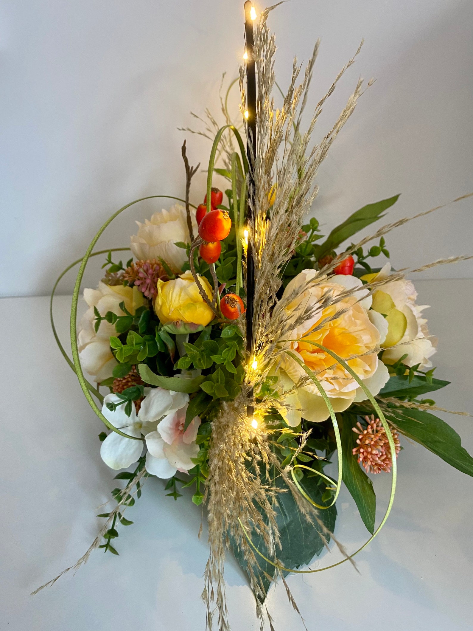 Light up Floral Arrangement/ House Warming Gift/ Home Decor/ - Etsy UK